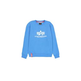 Herren Sweater "Basic Sweatshirt BL", blau, Gr. M, Alpha Industries, Obermaterial: 80% Baumwolle, 20% Polyester, Sweatshirts