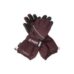 ZIGZAG M&auml;dchen Skihandschuhe "Kempston", braun, Gr. 128, mehrfarbig, 100% Polyester, Handschuhe, mit komfortabler Wintersport-Ausstattung