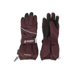 ZIGZAG M&auml;dchen Skihandschuhe "Kempston", braun, Gr. 152, mehrfarbig, 100% Polyester, Handschuhe, mit komfortabler Wintersport-Ausstattung