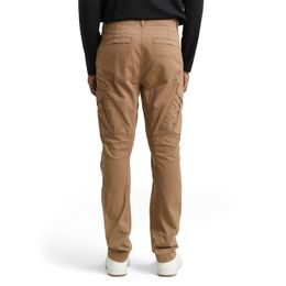Herren Cargohose, beige, Gr. L, Tom Tailor Denim, unifarben, Web, Obermaterial: 98% Baumwolle, 2% Elasthan, Hosen, mit Taschen