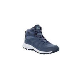 Jack Wolfskin Damen Wanderschuh "WOODLAND 2 TEXAPORE MID W", Gr. 37,5, blau, Synthetik, Textil, Schuhe, wasserdicht, Trekkingschuh