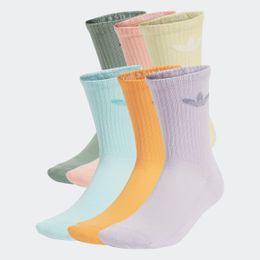 Damen Sportsocken "TREFOIL CUSHION CREW, 6 PAAR", adidas originals, Gr. XL, bunt, Obermaterial: 65% Baumwolle, 31% Polyester, 3% Elasthan, 1%