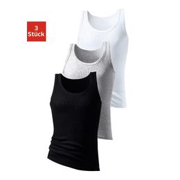 H.I.S. H.I.S Herren Tanktop "Feinripp", Gr. 3, grau, Feinripp, Obermaterial: 100% Baumwolle. Melange in der Packung: 90% Baumwolle, 10% Viskose, unifarben,