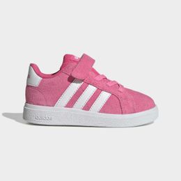 M&auml;dchen Sneaker "GRAND COURT 2.0 KIDS", adidas Sportswear, Gr. 26, pink, Leder, Synthetik, Textil, Schuhe, Design auf den Spuren des adidas Campus