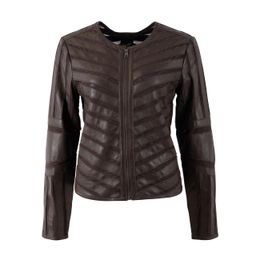 Mauritius Damen Lederjacke "MWSuri", braun, Gr. M, unifarben, Obermaterial: 100% Schafsleder, Jacken, im Materialmix, Mesh-Eins&auml;tze