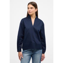 Eterna Damen Longbluse "OVERSIZE FIT", blau, Gr. 40, 100% Baumwolle, Blusen, EASY IRON (b&uuml;gelleicht)