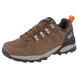 Jack Wolfskin Damen Wanderschuh "REFUGIO TEXAPORE LOW W", Gr. 38, braun, Textil, Veloursleder, Schuhe, wasserdicht, Trekkingschuh