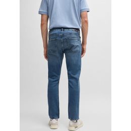 BOSS Orange Herren Slim-fit-Jeans "Delaware Soft-Motion-Denim", blau, Gr. 36, unifarben, Denim/Jeans, Obermaterial: 98% Baumwolle, 2% Elasthan,