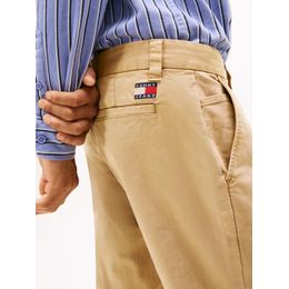 Tommy Jeans Herren Chinohose "SCANTON", beige, Gr. 36, unifarben, Twill, Obermaterial: 96% Baumwolle, 4% Elasthan, Hosen, slim fit, Twill