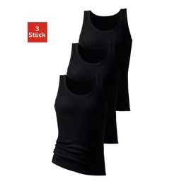 H.I.S. H.I.S Herren Tanktop "Feinripp", Gr. 4, schwarz, Feinripp, Obermaterial: 100% Baumwolle, unifarben, Basic, Tops, aus weicher Baumwollqualit&auml;t