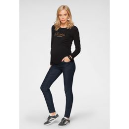 Neun Monate Damen Umstandsjeans "Stretch-Jeans f&uuml;r Schwangerschaft und Stillzeit", blau, Basic, Gr. 36, unifarben, Denim/Jeans, Obermaterial: 72%