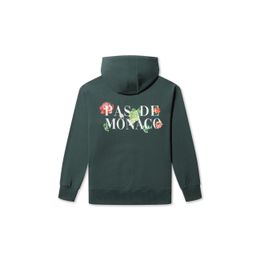PAS DE MONACO Herren Kapuzensweatshirt "Pas De Monaco FLORALE-H HOODY", gr&uuml;n, Gr. S, bedruckt, 80% Baumwolle, 20% Polyester, Sweatshirts