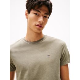 Tommy Jeans Herren T-Shirt "TJM XSLIM JASPE HTR TEE EXT", beige, Gr. XXL, Single Jersey, Obermaterial: 60% Baumwolle, 40% Polyester, Shirts, Mit
