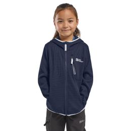 Jack Wolfskin M&auml;dchen Softshelljacke "ACTAMIC GRID MIDLAYER K", blau, Gr. 116, Obermaterial: 100% Polyester. Futter: 100% Polyester, Jacken