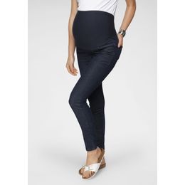 Neun Monate Damen Umstandsjeans "Stretch-Jeans f&uuml;r Schwangerschaft und Stillzeit", blau, Basic, Gr. 34, unifarben, Denim/Jeans, Obermaterial: 72%