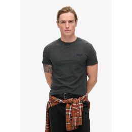 Superdry Herren Rundhalsshirt "ESSENTIAL LOGO EMB TEE", gr&uuml;n, Gr. XXXL, bedruckt, Single Jersey, Obermaterial: 100% Baumwolle, Shirts, aus Baumwolle
