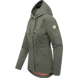 Ragwear Damen Parka "Dankira", gr&uuml;n, Gr. M, Obermaterial: 68% Baumwolle, 32% Nylon. Innenfutter: 100% Polyester, Jacken, Leichte &Uuml;bergangsjacke mit
