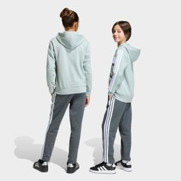 Jungen Trainingsanzug "SEASONAL ESSENTIALS TIBERIO 3-STREIFEN KIDS", grau, Gr. 164, adidas Sportswear, Obermaterial: 70% Baumwolle, 30% Polyester,