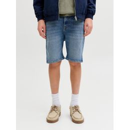 Jack & Jones Kinder Shorts "JJIRICK JJORIGINAL SHORTS AT 999 JNR"blau denim, Gr. 140, JACK & JONES JUNIOR, washed, Denim/Jeans, Obermaterial: 54% Baumwolle, 33%