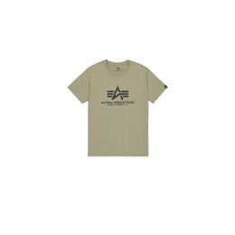 Herren T-Shirt "Basic T-Shirt BL", gr&uuml;n, Gr. L, Alpha Industries, Obermaterial: 100% Baumwolle, Shirts