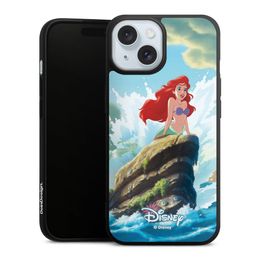 DeinDesign iPhone 15 Handy Premium Silikon H&uuml;lle Handyh&uuml;lle schwarz Case Official Licensed Product Arielle Die Meerjungfrau Mermaid Silikon Premium Case