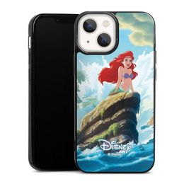 DeinDesign iPhone 13 Mini Handy Slim Case extra d&uuml;nn Silikon Handyh&uuml;lle schwarz H&uuml;lle Official Licensed Product Arielle Die Meerjungfrau Mermaid Silikon Slim 