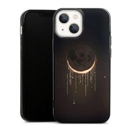 DeinDesign iPhone 13 Mini Handy Slim Case extra d&uuml;nn Silikon Handyh&uuml;lle schwarz H&uuml;lle Full Moon Moon Light Silikon Slim Case