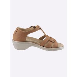 Classic Basics Damen Sandalette, Gr. 37, braun, Nubukleder, Schuhe