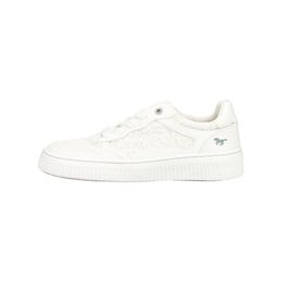 Mustang Shoes Damen Sneaker "Mustang Shoes Sneaker Lederimitat/Textil", Gr. 40wei&szlig;, Lederimitat, Textil, Schuhe