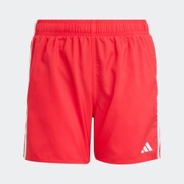 Jungen Badeshorts "3-STREIFEN KIDS", rot, Gr. 140, adidas Performance, Obermaterial: 100% Polyester, Badehosen