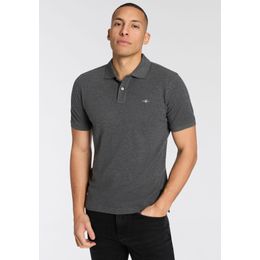 Gant Herren Poloshirt "REG EMB ARCHIVE SHIELD POLO", grau, Gr. S, Web, Obermaterial: 100% Baumwolle, Shirts, Mit Schlitzen an der Seite