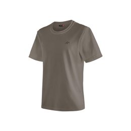 Maier Sports Herren T-Shirt "Walter", braun, Gr. L, 100% Polyester, Shirts, Herren Kurzarmshirt, leichtes Sommer Funktionsshirt, Rundhals, Reg Fit
