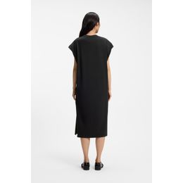 BOSS Orange Damen Jerseykleid "Edress Premium Damenmode"schwarz 001, Gr. L, unifarben, Jersey, Obermaterial: 55% Baumwolle, 37% Modal, 8% Elasthan,