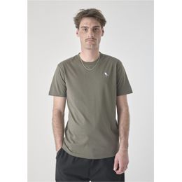 Cleptomanicx Herren T-Shirt "Embro Gull", gr&uuml;n, Gr. XL, bestickt, 100% Baumwolle, Shirts, mit Gull-Stickerei