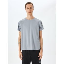 KOTON T-Shirt Herren Gr&ouml;&szlig;e L grau / wei&szlig;