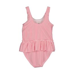 Blue Seven M&auml;dchen Badeanzug "M&auml;dchen Badeanzug mit R&uuml;schen", rosa, Gr. 128, Elasthan, Polyamid, Polyester, Badeanz&uuml;ge