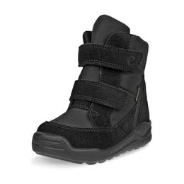 Ecco Baby Snowboots "Winterstiefel URBAN MINI", Gr. 24, schwarz, Textil, Veloursleder, Schuhe, Winterboots, Klettstiefel, Winterstiefel mit