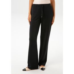 Aniston CASUAL Damen Jogginghose, schwarz, Gr. 36, unifarben, Jersey, Obermaterial: 49% Modal, 46% Polyester, 5% Elasthan, Hosen, aus super weicher,