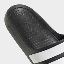 Damen Badesandale "FLOW ADILETTE", adidas Sportswear, Gr. 40,5, schwarz-wei&szlig;, Synthetik, Schuhe, Badelatschen
