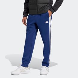 Herren Sporthose "ESSENTIALS 3-STREIFEN OPEN HEM", blau, Gr. XXL, adidas Sportswear, Obermaterial: 55% Baumwolle, 36% Polyester, 9% Viskose, Hosen,