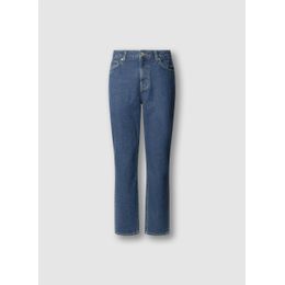 Pepe Jeans Damen High-waist-Jeans "TAPERED JEANS HW"mid blau, Gr. 27, Denim/Jeans, Obermaterial: 99% Baumwolle, 1% Elasthan, Jeans