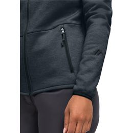 Maier Sports Damen Fleecejacke "Fave W", grau, Gr. 48, 95% Polyester, 5% Elasthan, Jacken, Damen Fleece mit verstellbarer Kapuze, atmungsaktiver