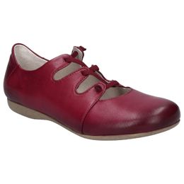 Josef Seibel Damen Riemchenballerina "Fiona 04", Gr. 44, lila, Leder, Schuhe, Slipper, Komfortschuh mit raffiniertem Gummizug, Weite G (=weit)