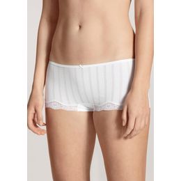 Calida Damen Panty "Etude Toujours", Gr. L, wei&szlig;, Jacquard, Obermaterial: 95% Baumwolle, 5% Elasthan, unifarben, Unterhosen, Jacquard-Optik, Low-Cut,