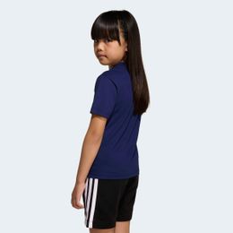 M&auml;dchen T-Shirt "LK BL TEE 160", blau, Gr. 122, adidas Sportswear, Obermaterial: 100% Baumwolle, Shirts, sportlicher Stil, Kurzarm, aus Baumwolle