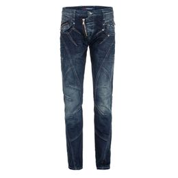 Cipo & Baxx CIPO & BAXX Herren Straight-Jeans "Jeans", blau, Basic, Gr. 40, unifarben, 100% Baumwolle, Jeans, Jeans in Straight Fit, C-0768
