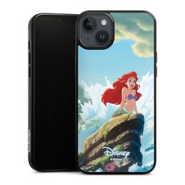 DeinDesign iPhone 14 Plus Handy Silikon H&uuml;lle Case schwarz Handyh&uuml;lle Official Licensed Product Arielle Die Meerjungfrau Mermaid