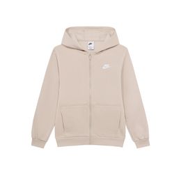 Nike Sportswear Zip-Up Hoodie 'CLUB FLC' boy Beige size M