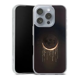 DeinDesign iPhone 16 Pro Handy Silikon H&uuml;lle Case transparent Handyh&uuml;lle Full Moon Moon Light Silikon Case