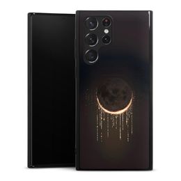 DeinDesign Galaxy S22 Ultra Handy Silikon H&uuml;lle Case schwarz Handyh&uuml;lle Full Moon Moon Light